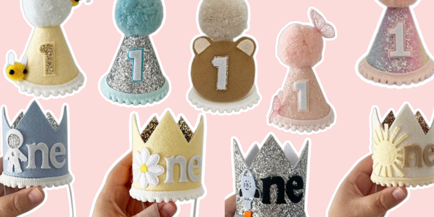 First Birthday Hats & Crowns | 1st Birthday Party Accessories – BAM ...