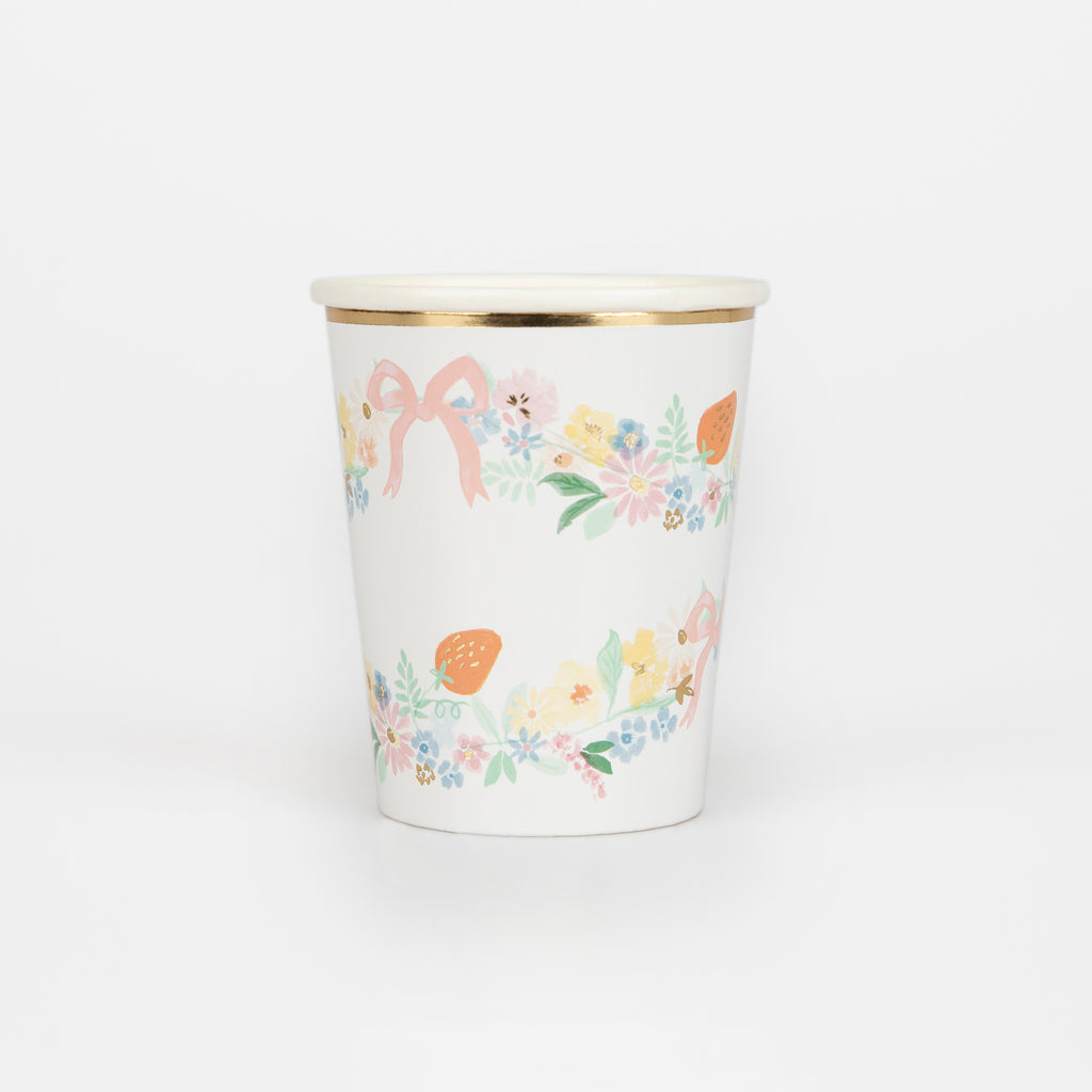 Elegant Floral Cups – BAM Party and Events