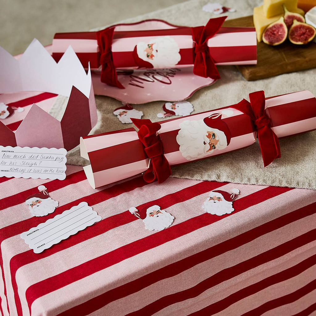 DIY Christmas Crackers – Red & Pink Stripe Santa Bonbons – BAM Party ...