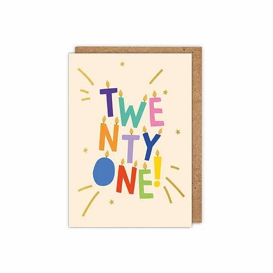'Twenty One!' Birthday Card – BAM Party and Events