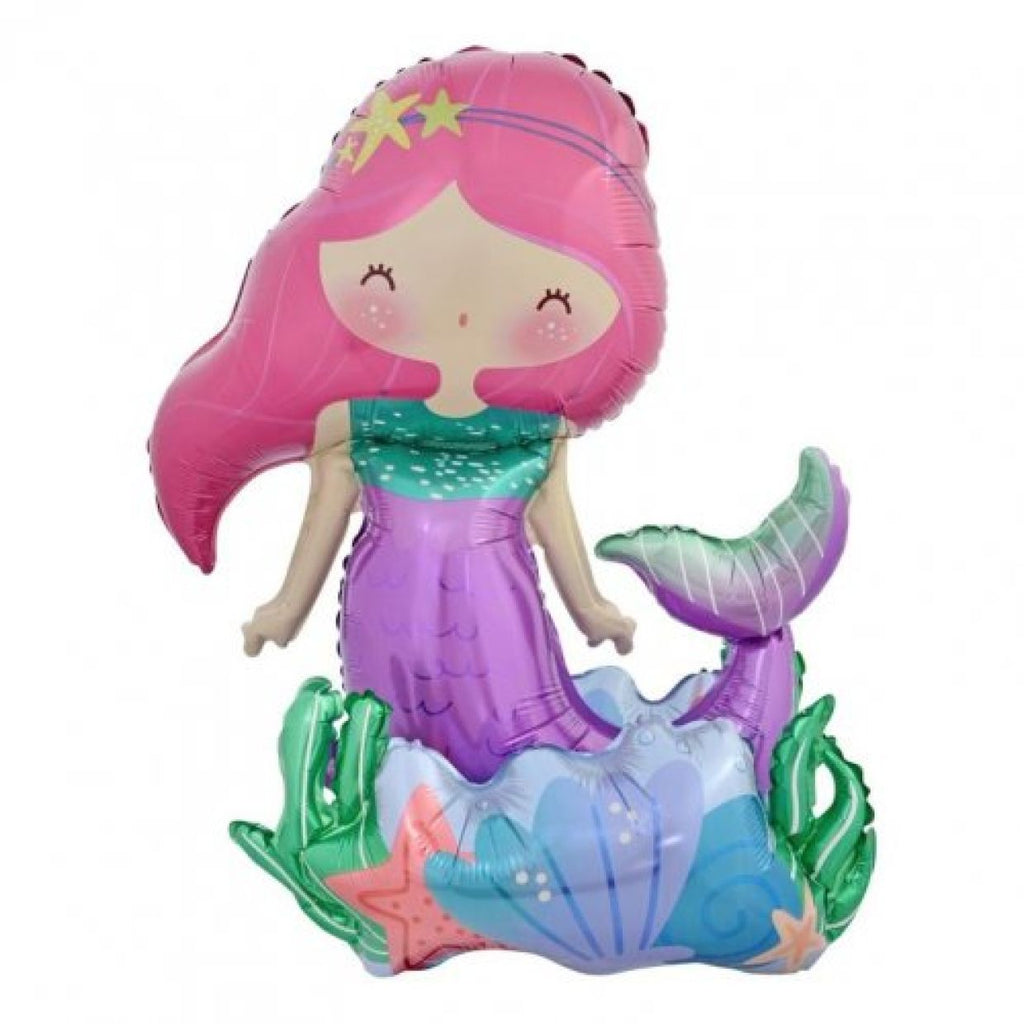 Standing Mermaid Foil Balloon – BAM Party and Events