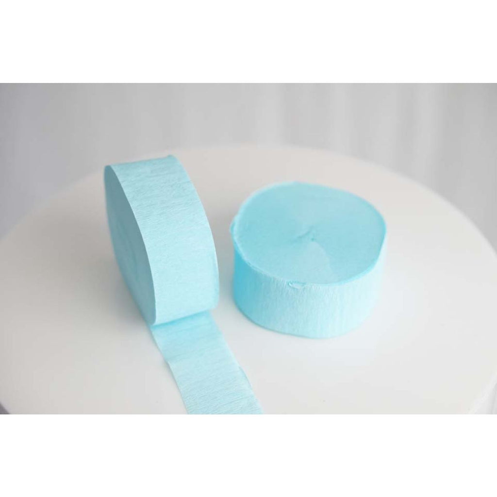 Baby Blue Crepe Streamers – Party Decorations & Backdrops | BAM Party ...