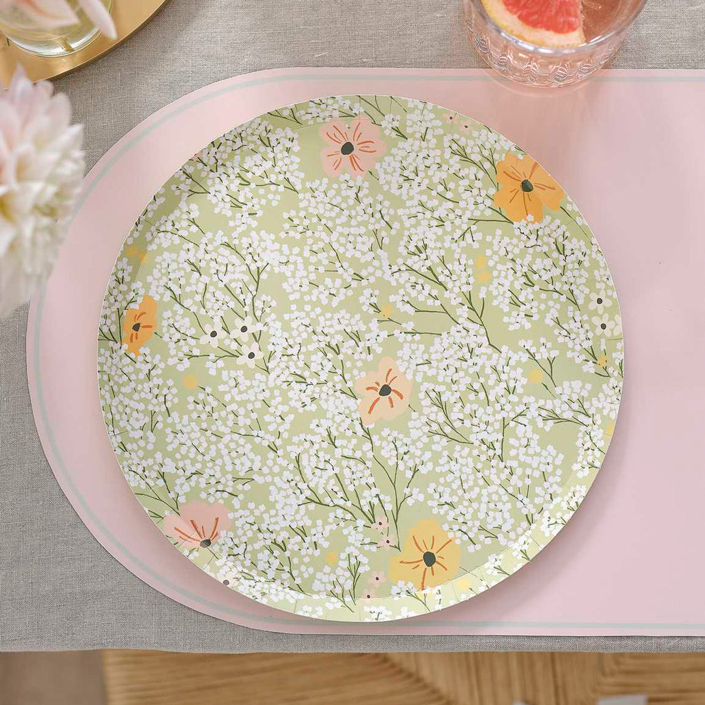 Floral Baby Shower Plates – BAM Party and Events