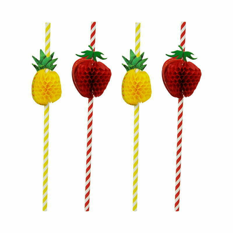 Honeycomb Fruit Paper Straws – BAM Party and Events